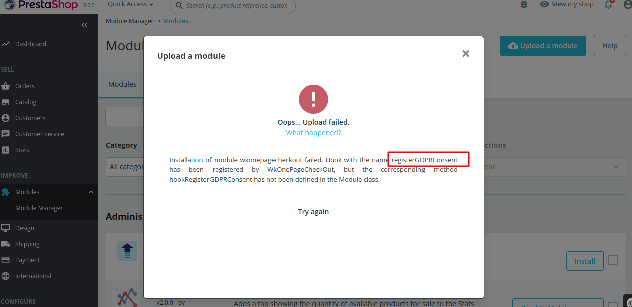Hook with the name registerGDPRConsent has been registered but has not been defined in the ...