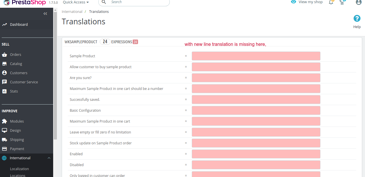 Translation Not Display If We Add New Line In String Module Class L