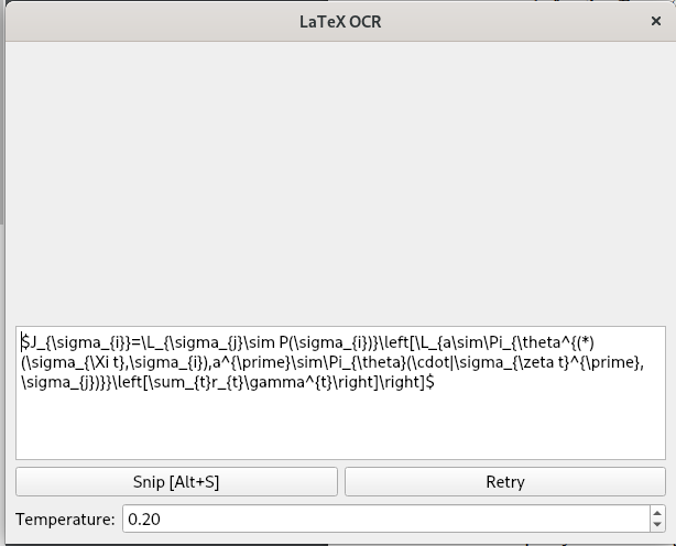 Equation view not working in GUI · Issue #164 · lukas-blecher/LaTeX-OCR · GitHub