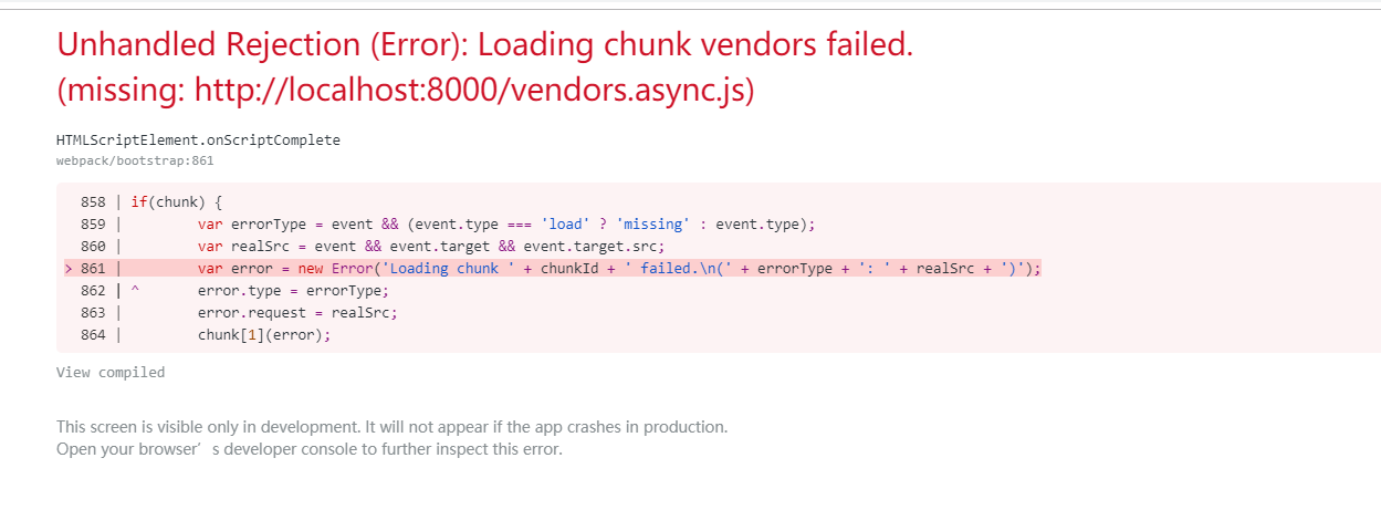 Unhandled Rejection (Error): Loading chunk vendors failed. · Issue #3284 · ant-design/ant-design ...