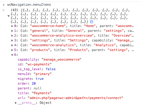 Navigation: WC Admin extended pages no longer included · Issue #5442 ...