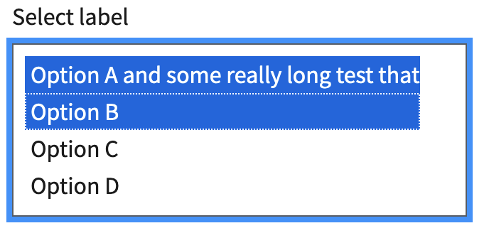 USWDS - Bug: Multiple Select (component) option text overflow · Issue #5047 · uswds/uswds · GitHub