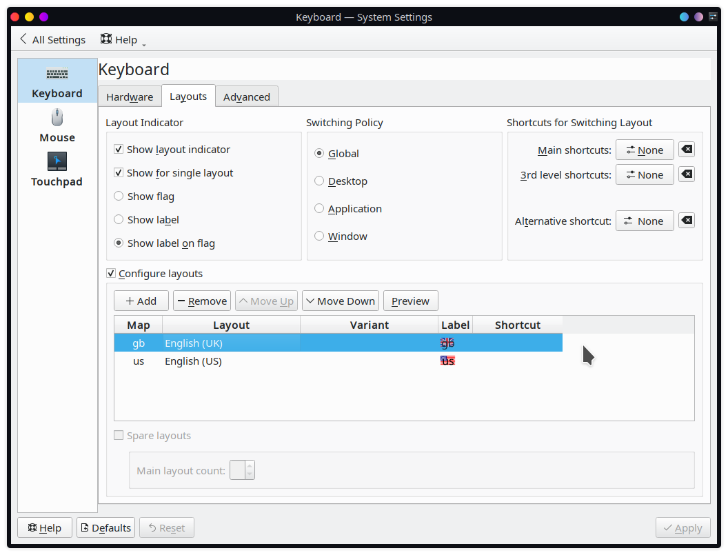 Keyboard preferences should be persistent · Issue #110 · helloSystem/ISO · GitHub