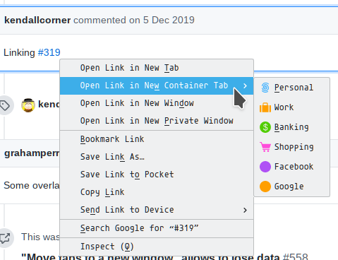 Create Container Windows · Issue #943 · mozilla/multi-account-containers · GitHub
