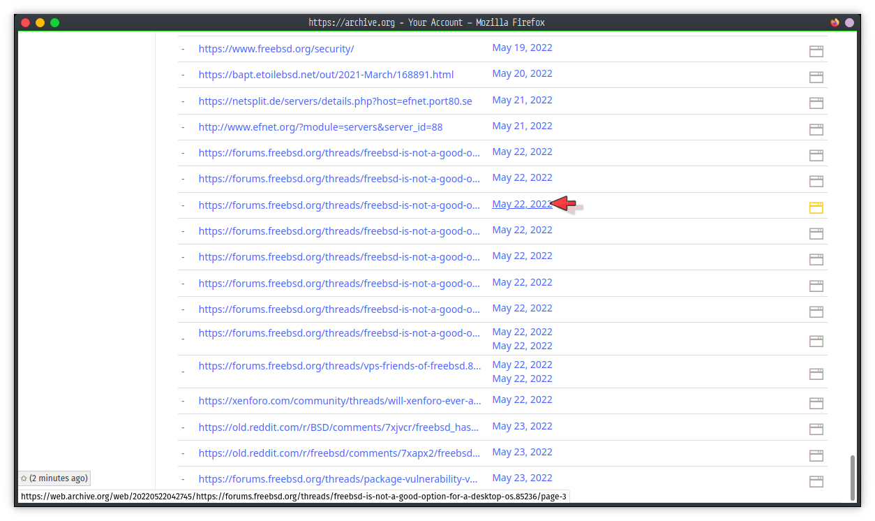 After reportedly successful saves, "The Wayback Machine has not ...