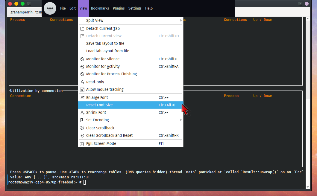 FreeBSD crash · Issue #254 · imsnif/bandwhich · GitHub
