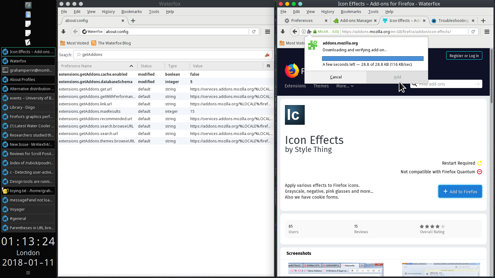 extensions.getAddons.cache.enabled false prevents addition of some ...