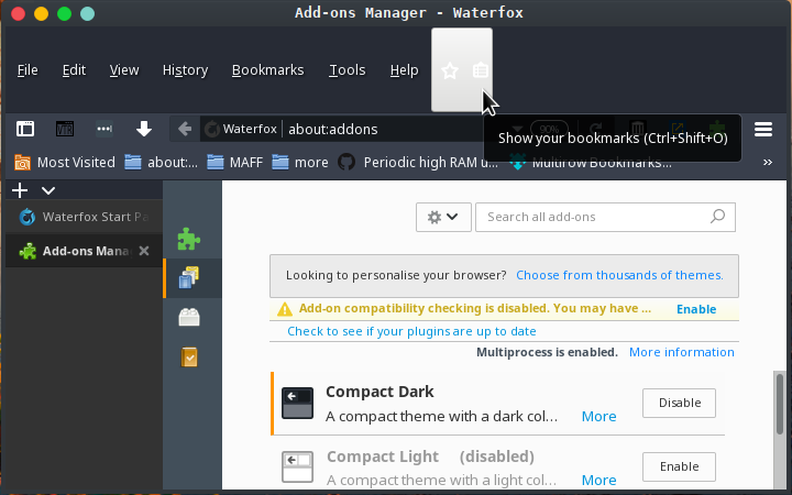 Bookmarks glitch out url bar.... · Issue #740 · BrowserWorks/Waterfox · GitHub