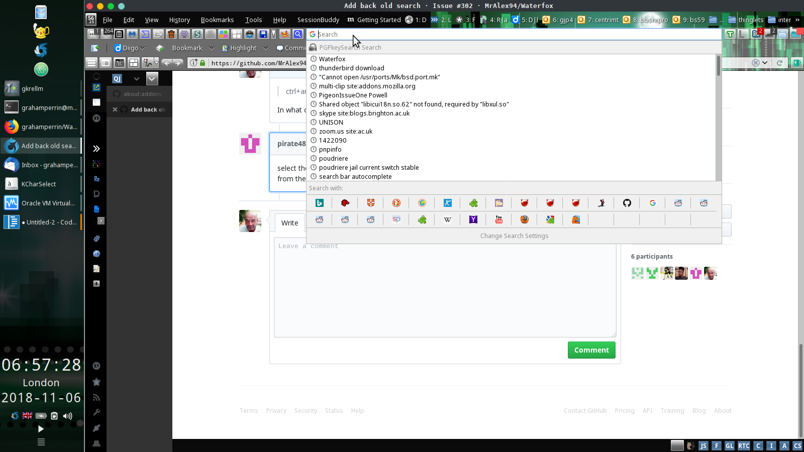Add back old search · Issue #302 · BrowserWorks/Waterfox · GitHub
