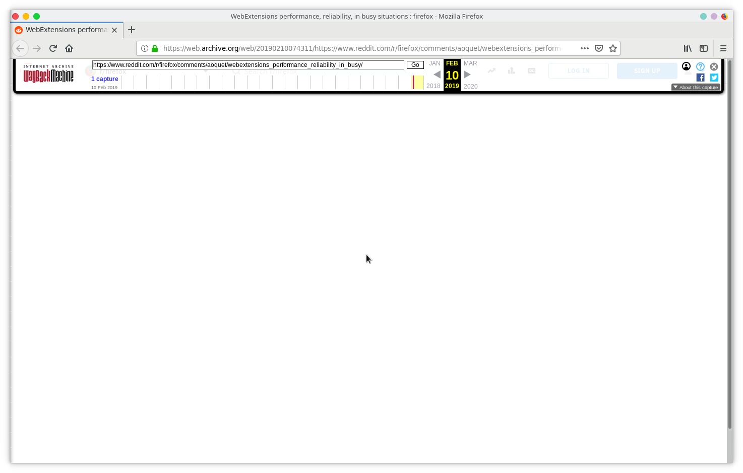 (JavaScript) Reddit www.reddit.com redesign versus the Internet Archive ...