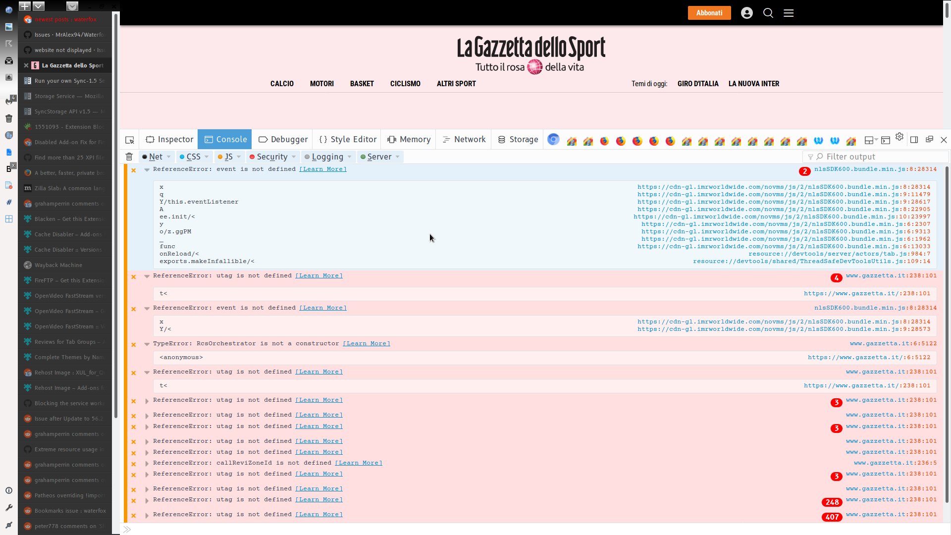 website not displayed · Issue #1005 · BrowserWorks/Waterfox · GitHub