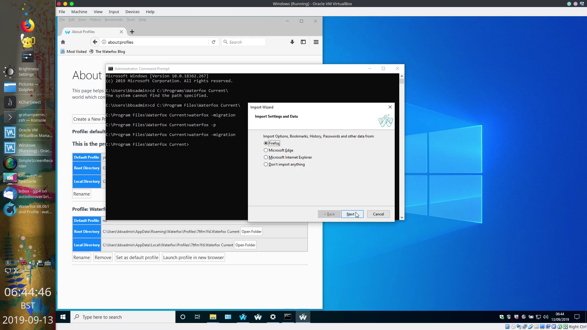 Waterfox is not amongst the radio buttons in the -migration import wizard · Issue #1141 ...