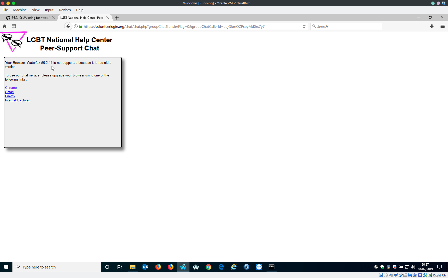 56.2.10: UA string for https://volunteerlogin.org/chat/index.php · Issue #978 · BrowserWorks ...
