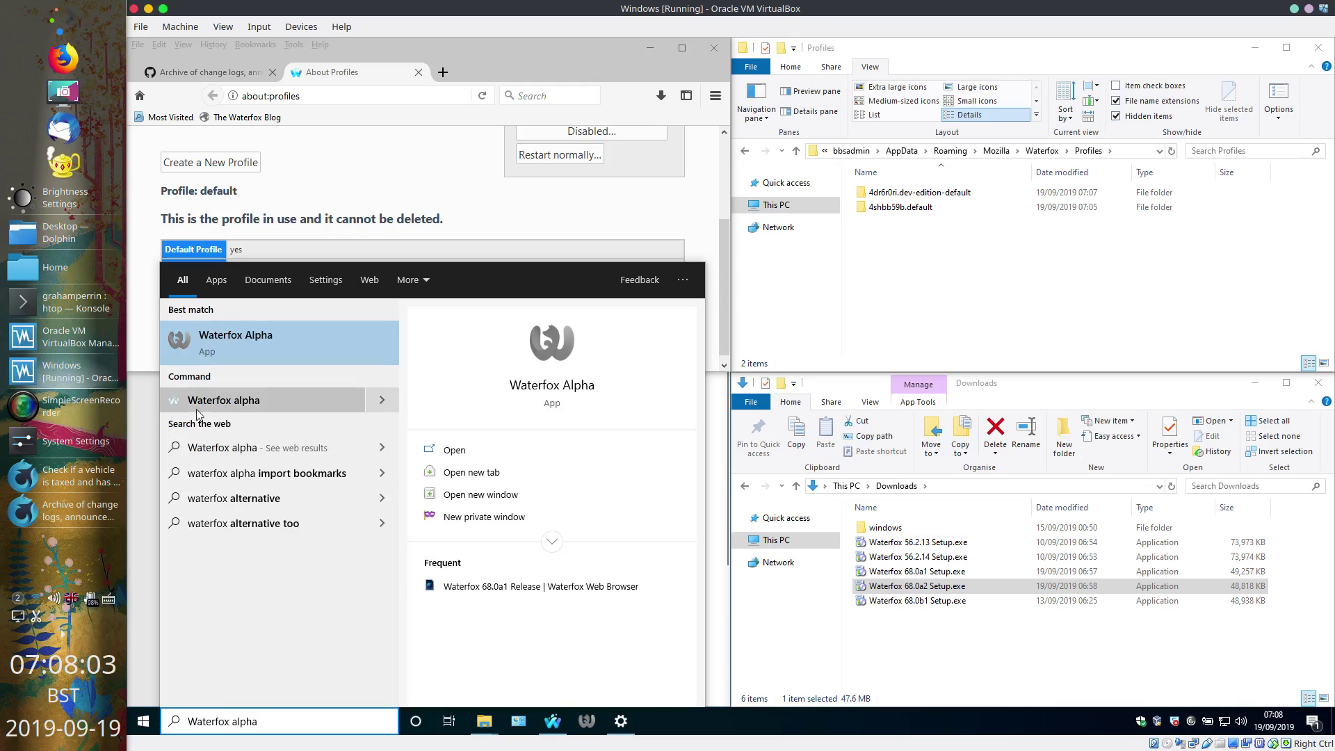 68.0b1 (20190908151900) application not recognised as an app · Issue ...
