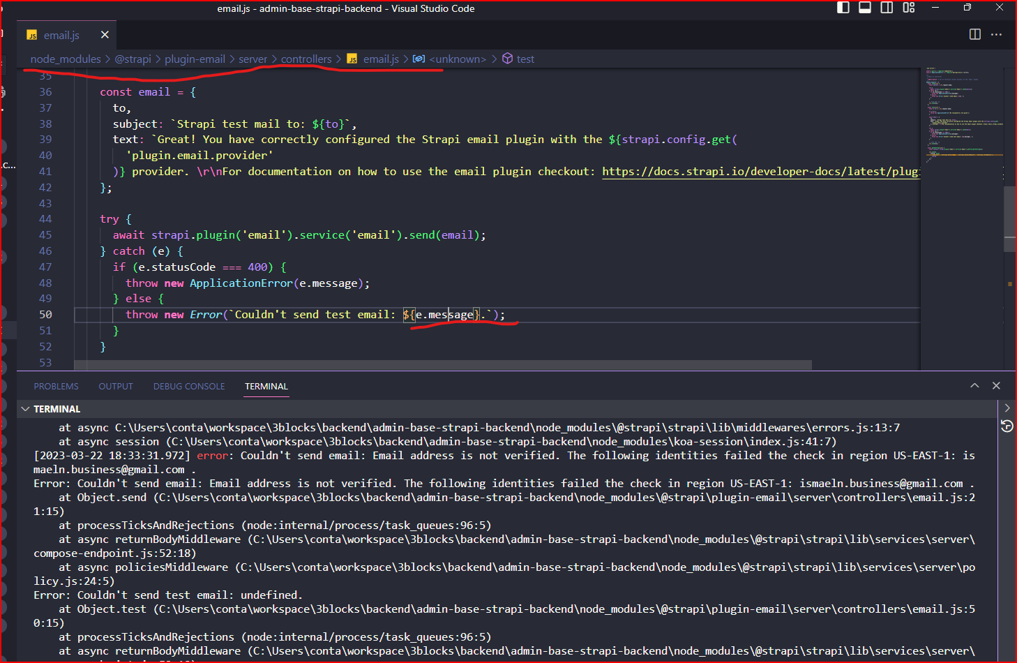 Strapi bug with email plugin configuration · Issue #16179 · strapi/strapi · GitHub