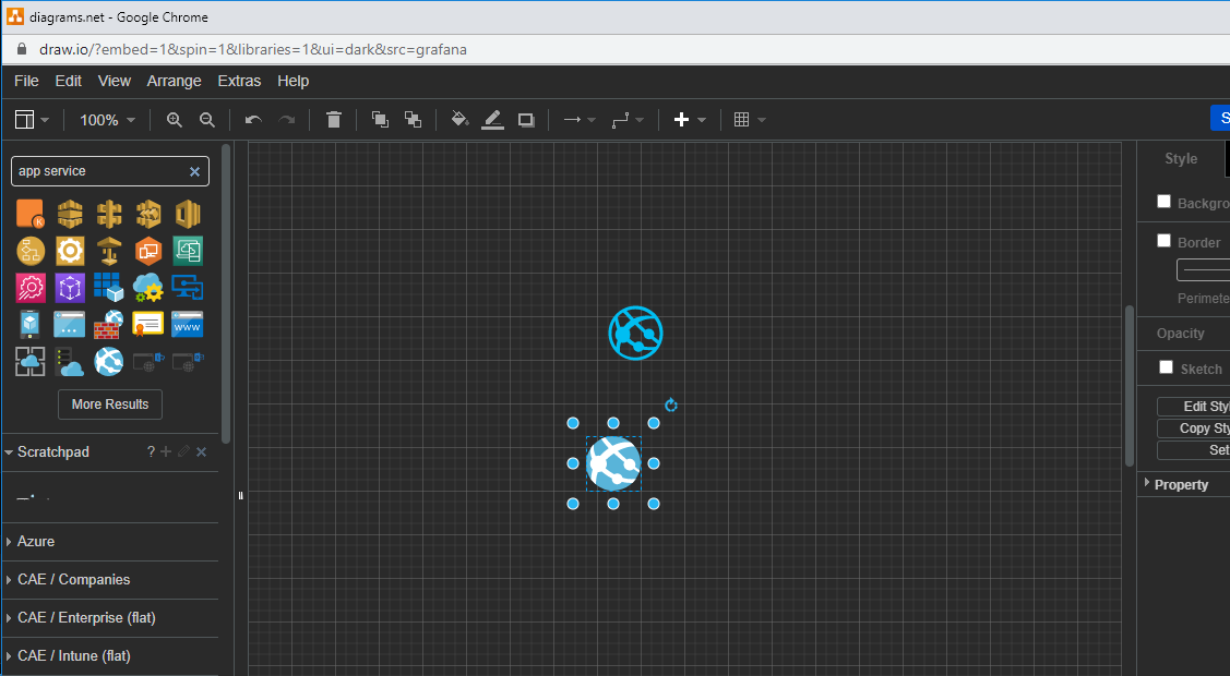 Some of the shapes in draw.io not visualized well in grafana for azure ...