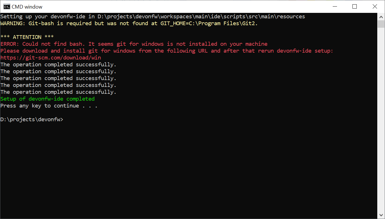 Windows bat error handling broken and odd effects · Issue #1020 · devonfw/ide · GitHub