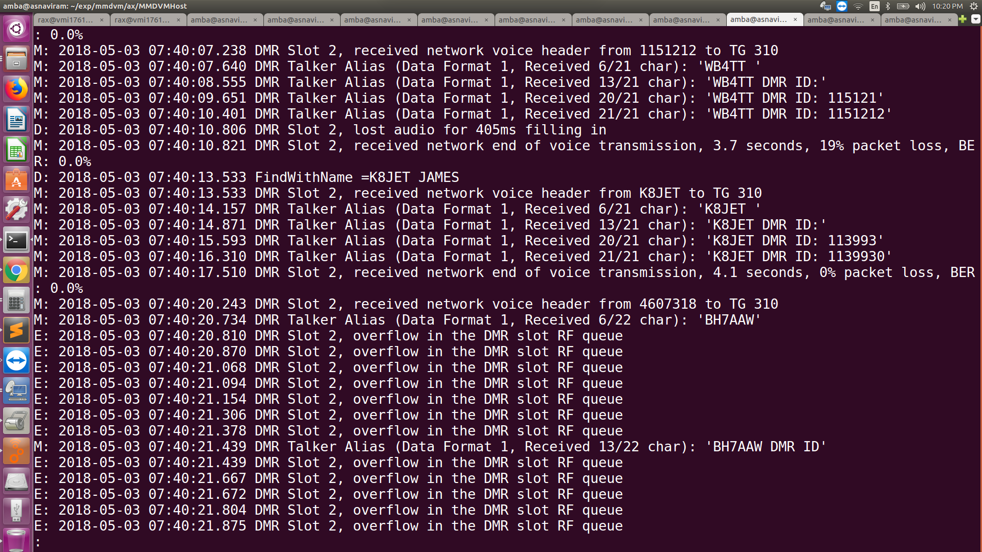 Overflow in the DMR Slot RF Queue - invoked from writeQueueNet() · Issue #418 · g4klx/MMDVMHost ...