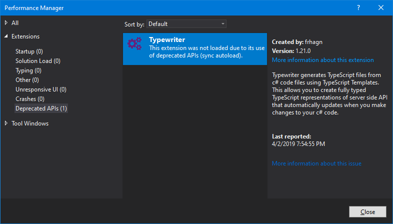 Support for visual studio 2019 · Issue #286 · frhagn/Typewriter · GitHub