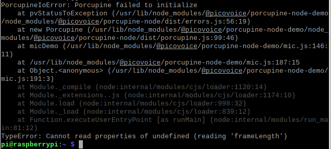 Porcupine Issue: Porcupine failed to initialize on raspberry pi 3 with NodeJS · Issue #756 ...
