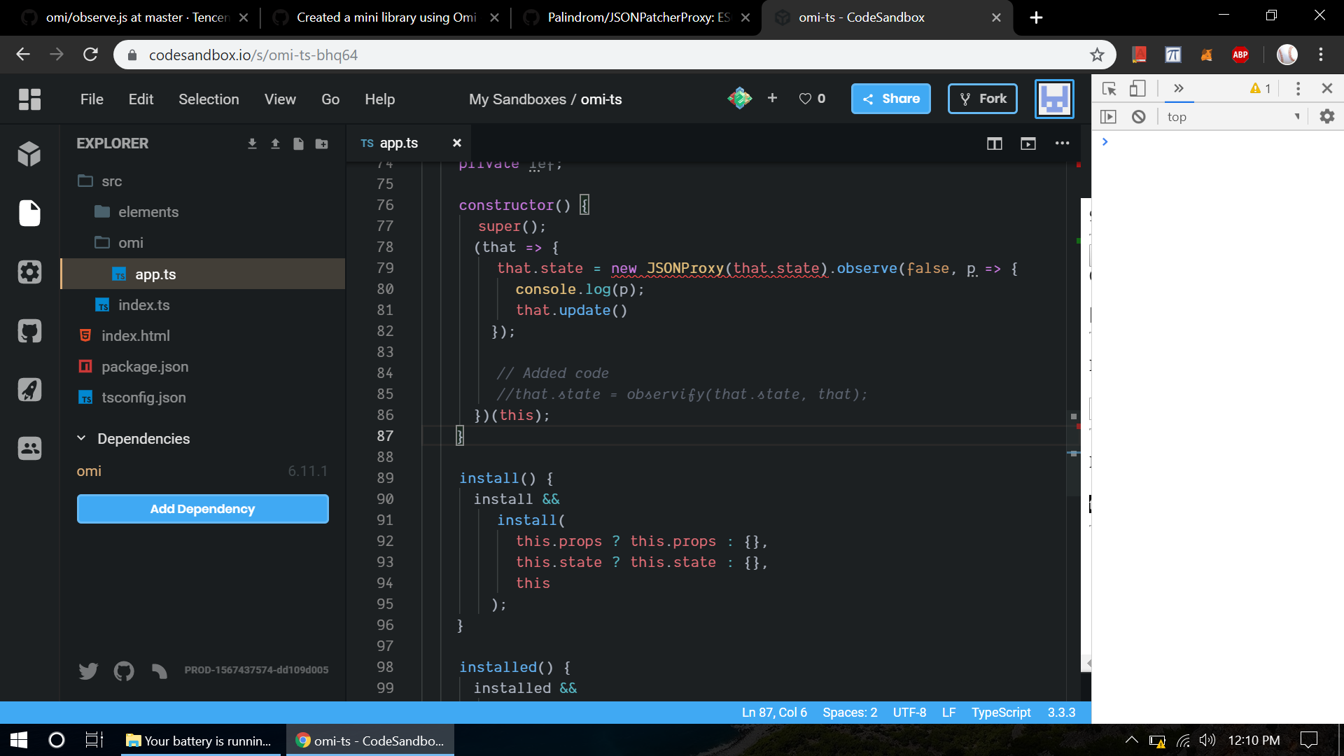 Created a mini library using Omi · Issue #428 · Tencent/omi · GitHub