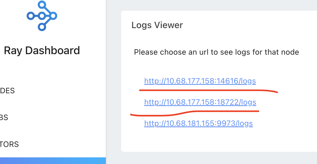 [Dashboard] Logs page links has issue if multiple ray nodes running on the same machine · Issue ...