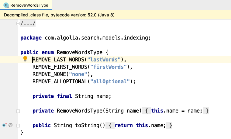 Algoliaapiexception { Message Invalid Value For Removewordsifnoresults Parameter