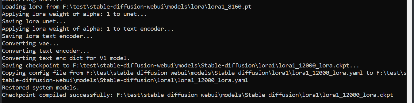 LoRA checkpoint ckpt generation naming bug · Issue #896 · d8ahazard/sd_dreambooth_extension · GitHub