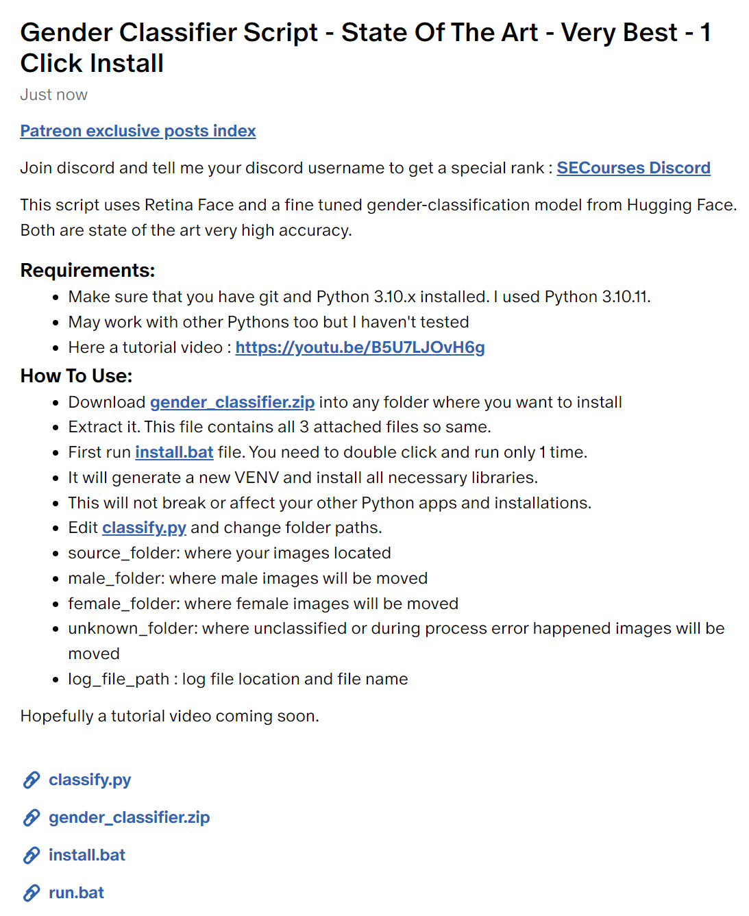GitHub - FurkanGozukara/Gender-Classifier: State Of The Art (SOTA) — The Very Best Gender ...
