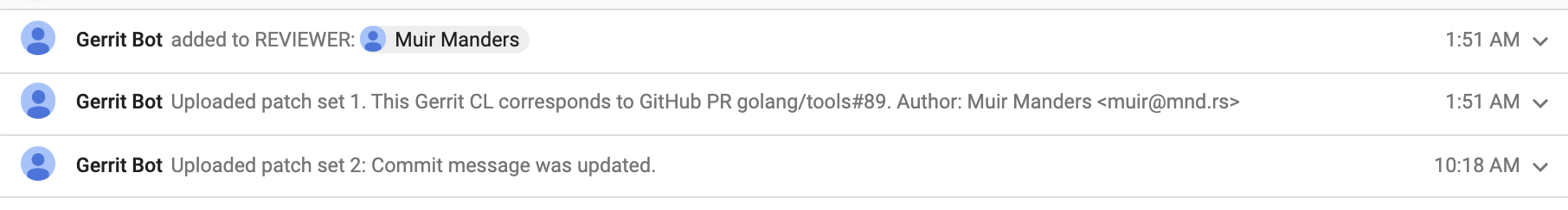 x/build/cmd/gopherbot: assignReviewersToCLs doesn't add reviewers if a CL was imported from a PR ...