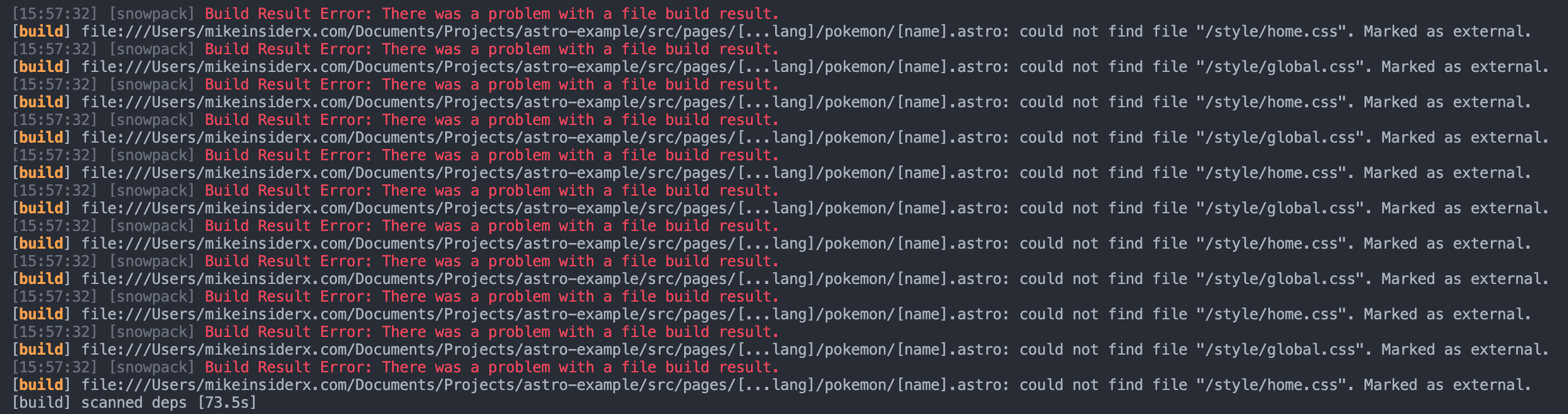 🐛 Bug Globalcss Cannot Be Found In Dynamic Render Build · Issue 1454 · Withastroastro · Github