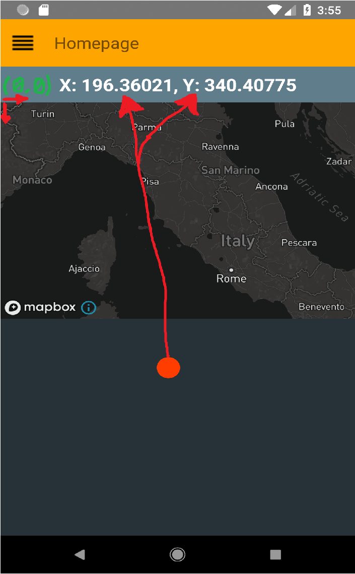 Couldn't get touched screen point coordinates on MapView with ...