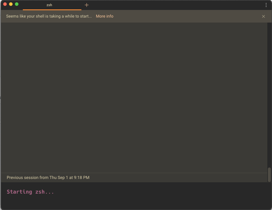 Endless Starting zsh... on MacOS M1 · Issue #1791 · warpdotdev/Warp · GitHub