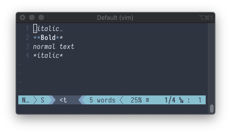 Markdown markup issues with Vim, but not Neovim · Issue #189 · nordtheme/vim · GitHub