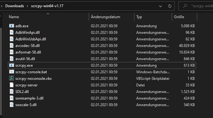 No .exe file · Issue #2134 · Genymobile/scrcpy · GitHub