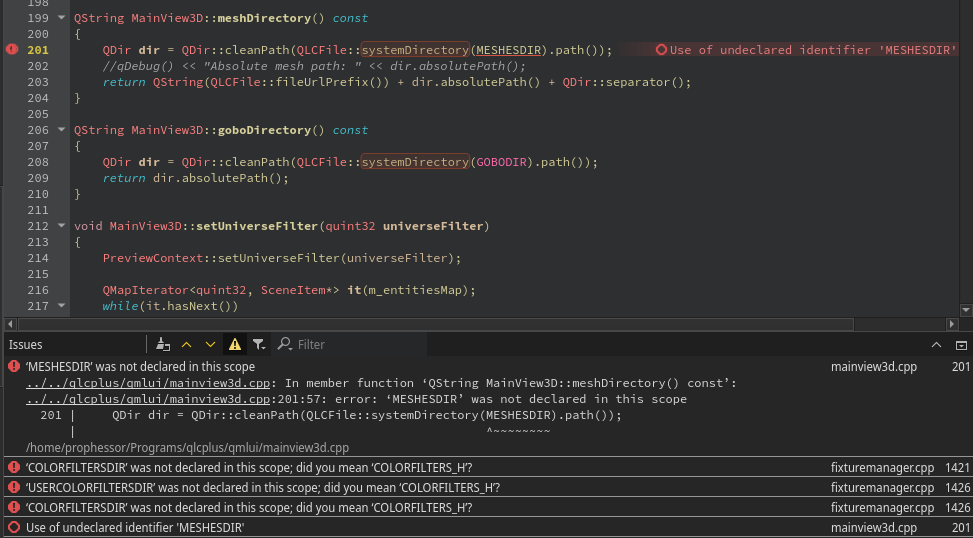 Can't compile #qmlui on linux (master branch) · Issue #1341 · mcallegari/qlcplus · GitHub