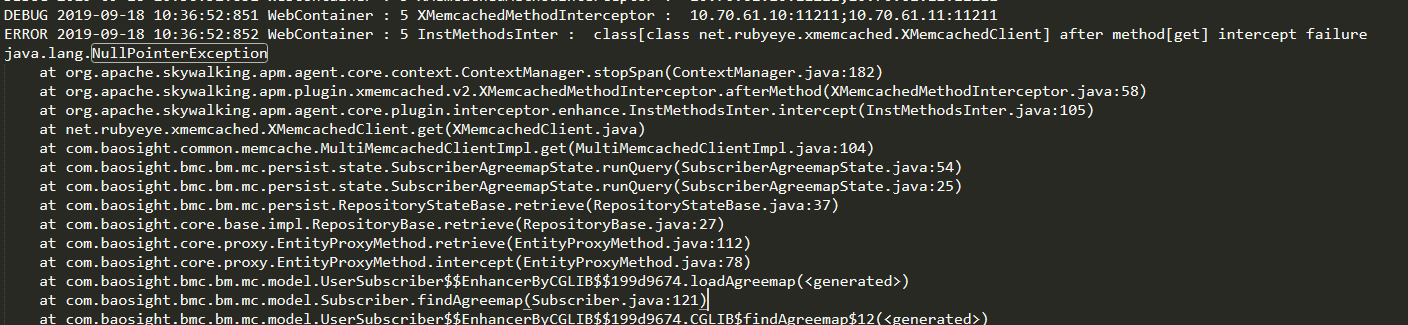 intercept failure java.lang.NullPointerException · Issue #3484 · apache/skywalking · GitHub