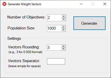 GitHub - ahmed-fathy/weight-vectors: Generate weight vectors for ...