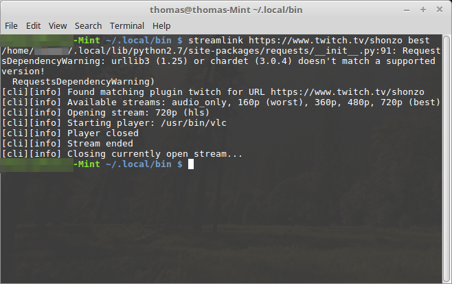 Linux Mint 18.3 - Error:Couldn't launch the stream. Unexpected version check output [SOLVED ...
