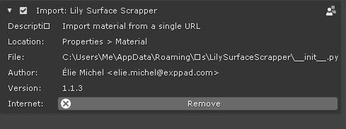 import url does not work · Issue #51 · eliemichel/LilySurfaceScraper · GitHub