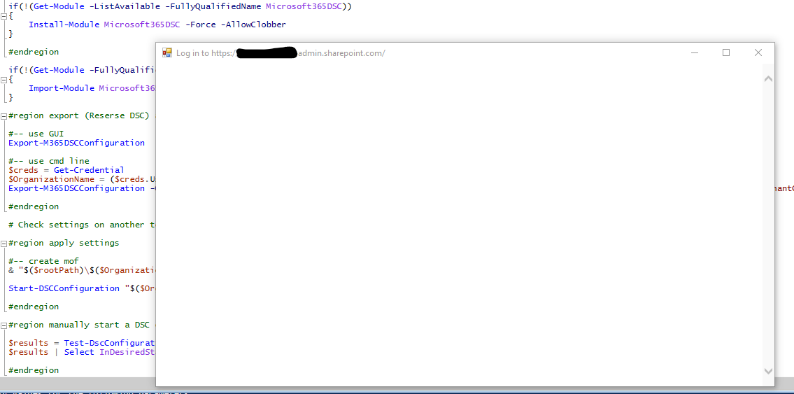 SPOSharingSettings: blank authentication window for SPO extract · Issue ...