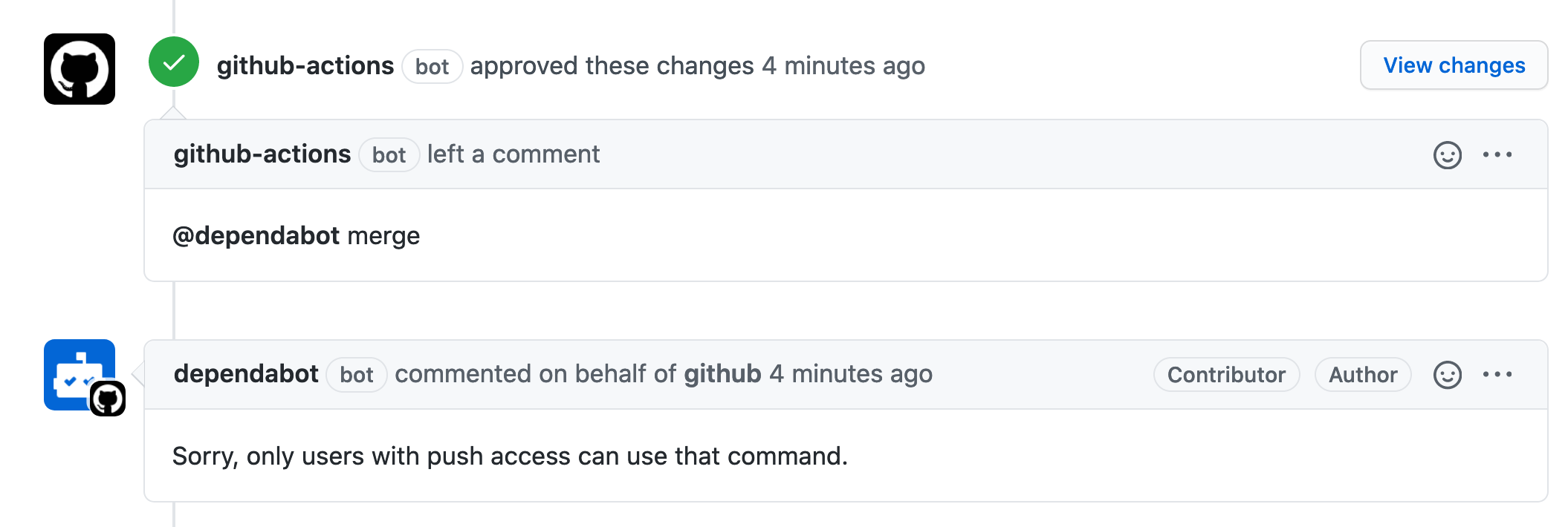 Automatically merge dependency update PRs · Issue #262 · SmartBear/git-en-boite · GitHub