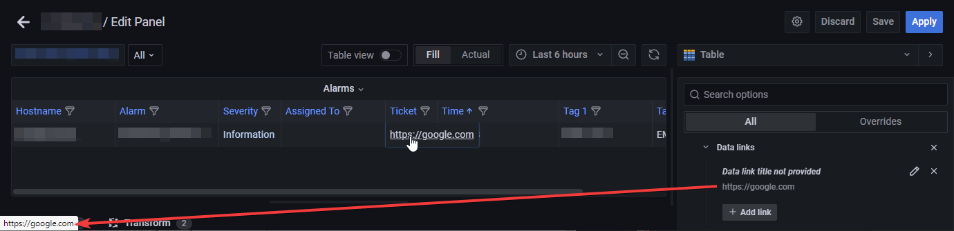 Datalinks Regression Using Url From Data Source No Longer Working · Issue 46817 · Grafana