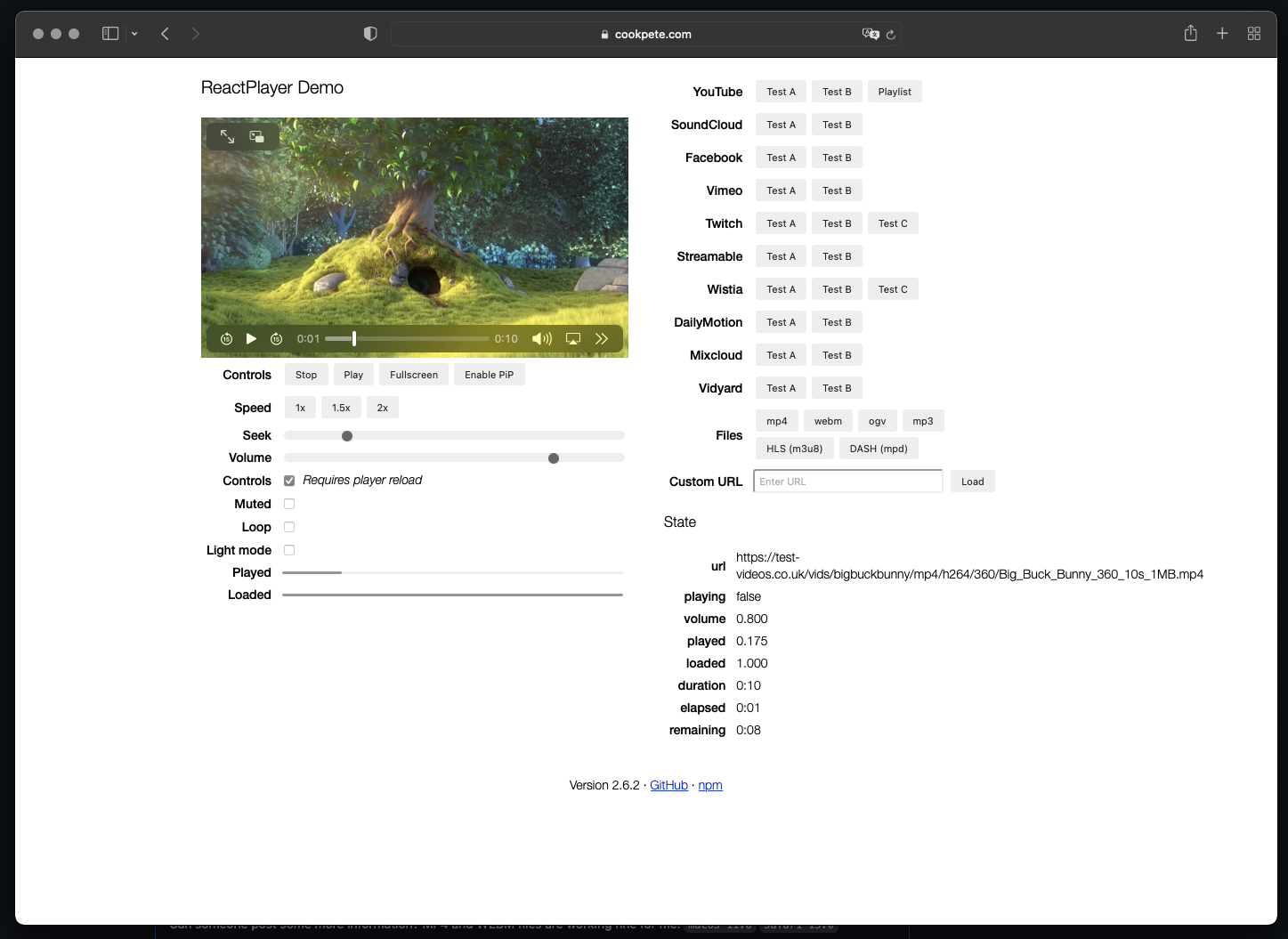 React Player is not Working in Safari for all the video format · Issue #1305 · cookpete/react ...