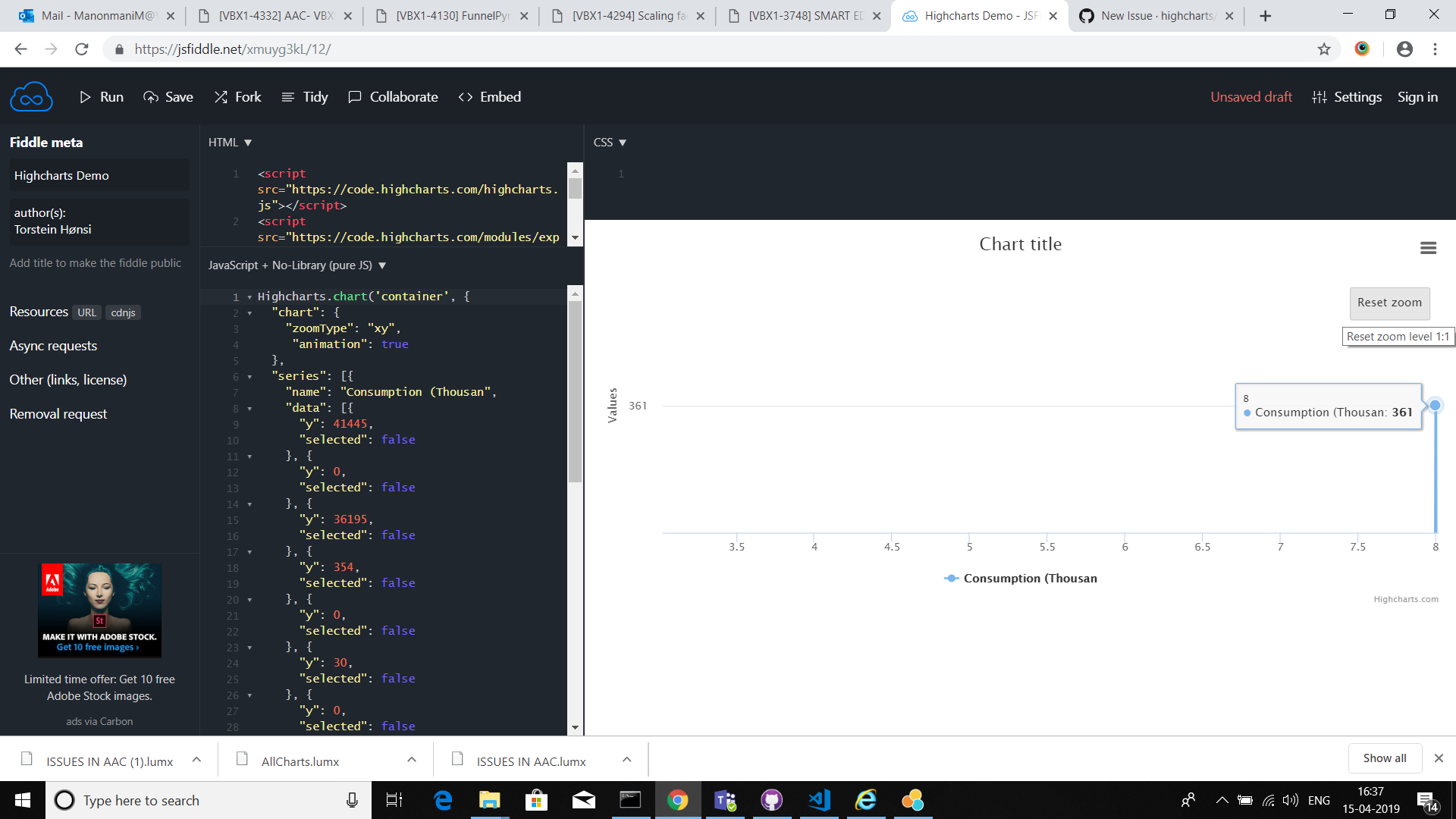 Y Axis labels is not getting displayed when pressing Reset Zoom Button · Issue #10559 ...