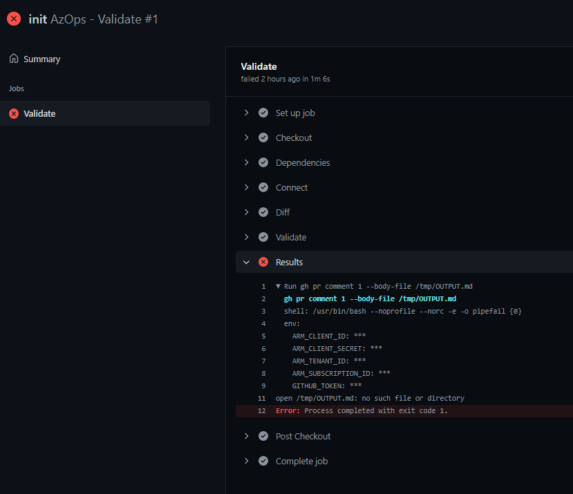 Validate Fails Due To Empty Or Missing Tmpoutputmd · Issue 374 