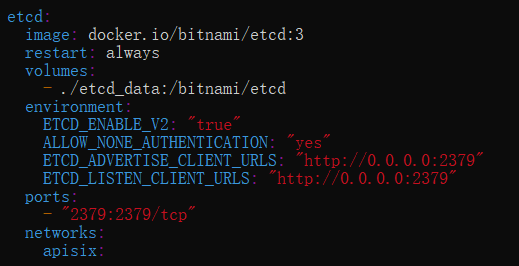 docker compoest start image, but etcd start failed · Issue #171 · apache/apisix-docker · GitHub