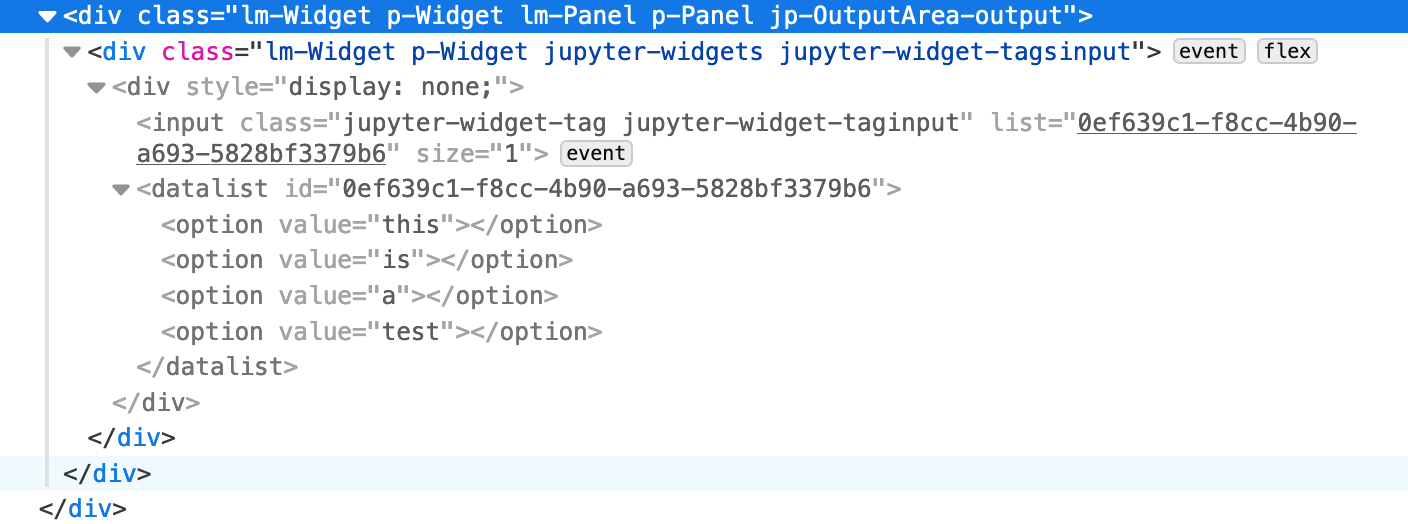 tagsinput widget not visible · Issue #3230 · jupyter-widgets/ipywidgets · GitHub