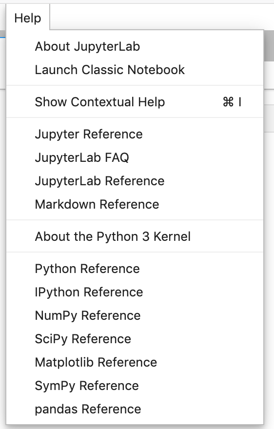 Kernel resources in the help menu not clearly labeled as coming from ...