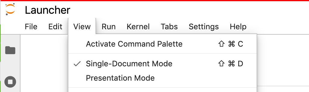 Single Document Mode menu bar styling · Issue #9065 · jupyterlab/jupyterlab · GitHub